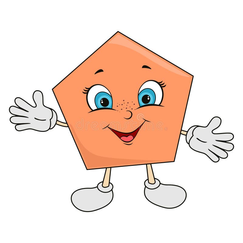 Cartoon Geometric Figure and Shapes Coloring Stock Vector ...