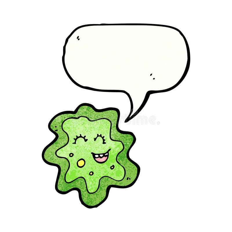 Cartoon Germ with Speech Bubble Stock Vector - Illustration of textured ...