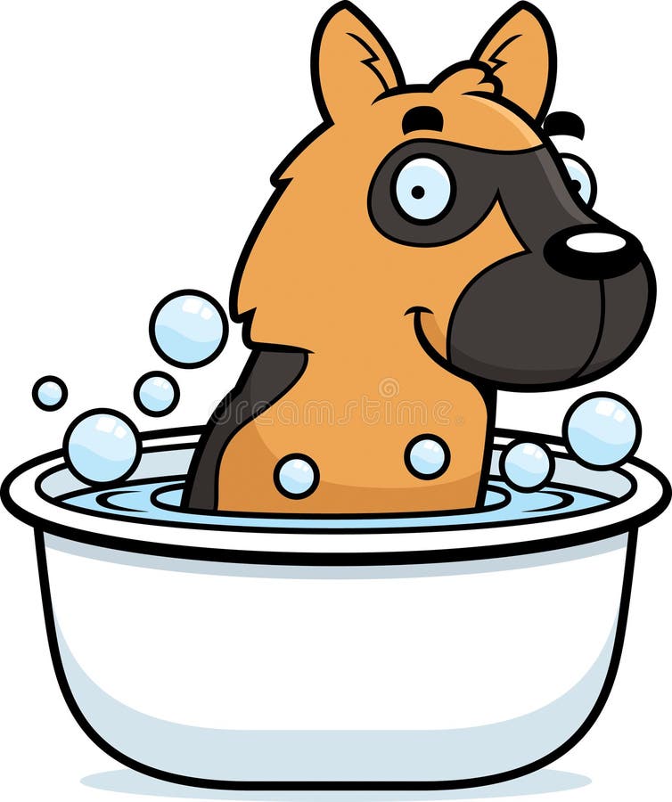 Cartoon Basset Hound Bath stock vector. Illustration of clip - 47295431