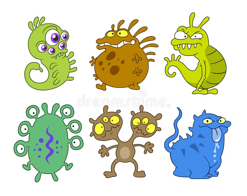 Cute monsters set stock vector. Illustration of elements - 48623653