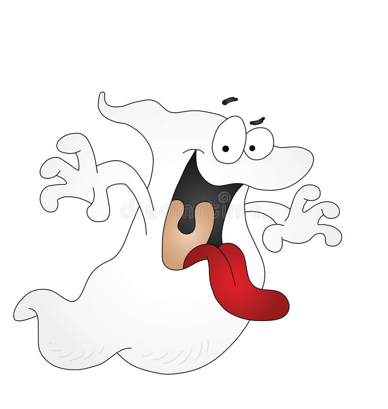 Cartoon ghost stock vector. Illustration of silly, scary - 38037483