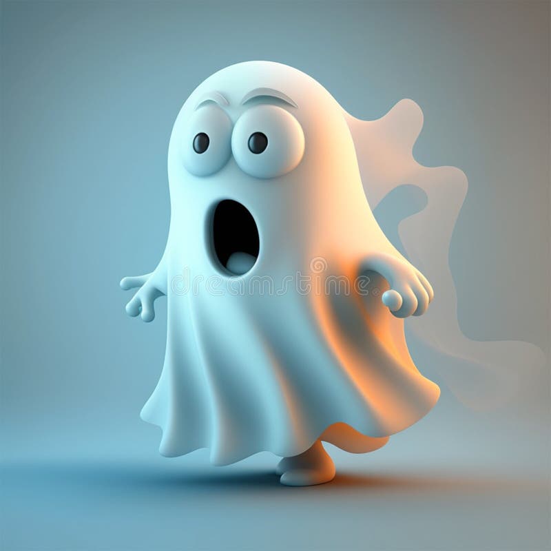 Cartoon ghost character stock photo. Image of life, effect - 268313466