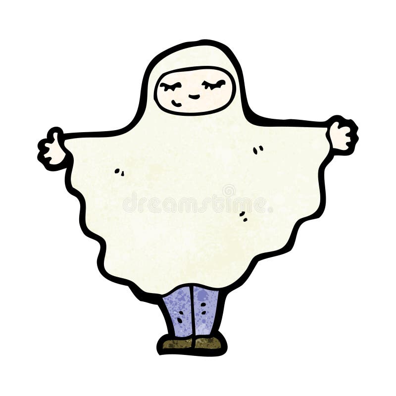 Cartoon ghost costume stock vector. Illustration of quirky - 38059355