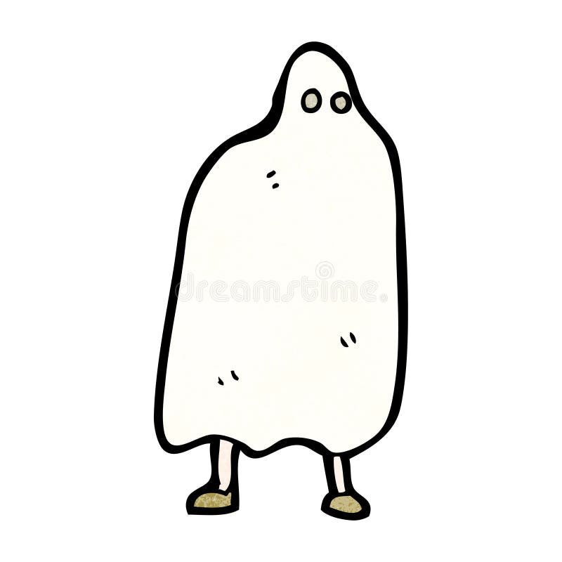 Cartoon ghost costume, stock vector. Illustration of drawing - 38066687
