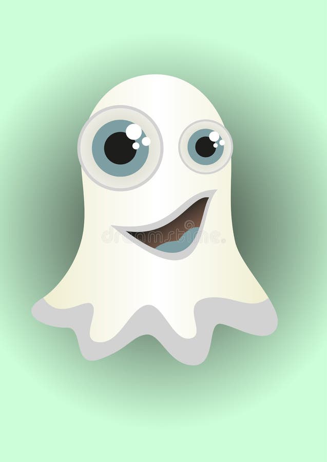 Cartoon Ghost, Funny Cute Monster Stock Vector - Illustration of evil ...