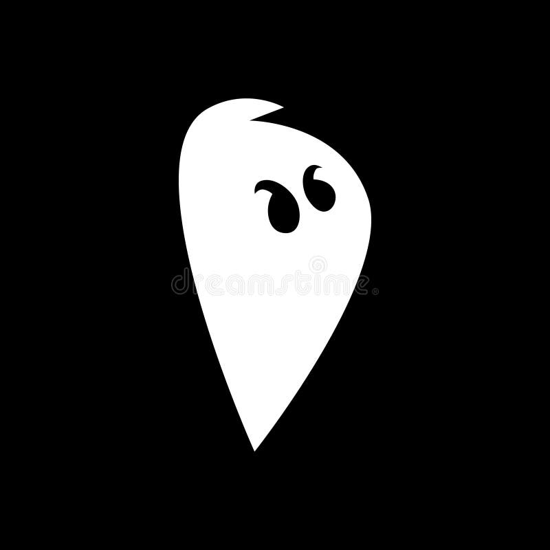 Ghost Symbol of Halloween. Spook Character of Horror Stock Vector ...