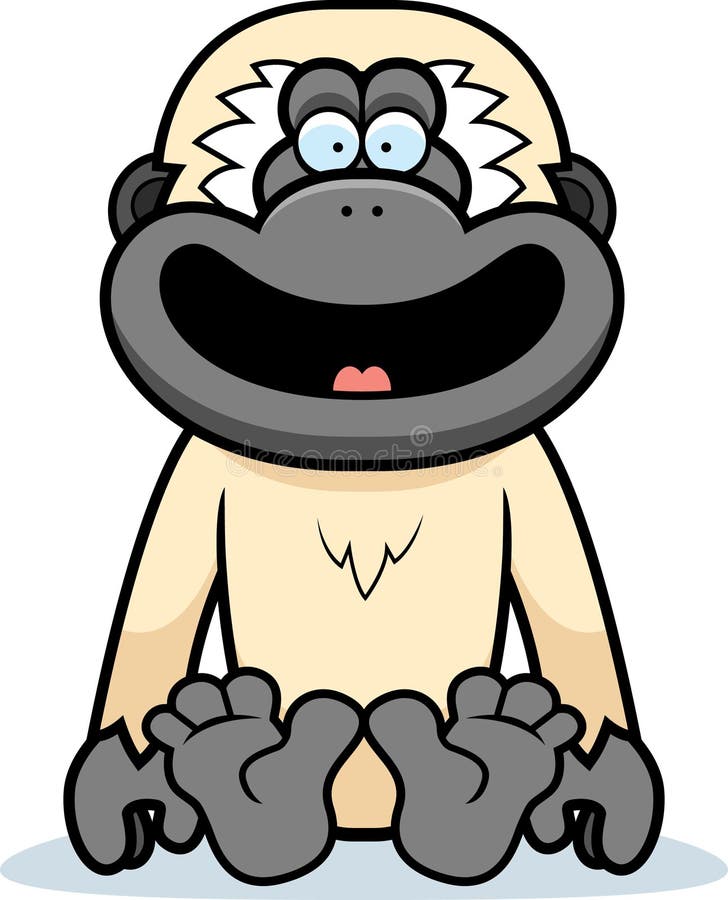 Cartoon Gibbon Sitting stock vector. Illustration of vector - 47479047