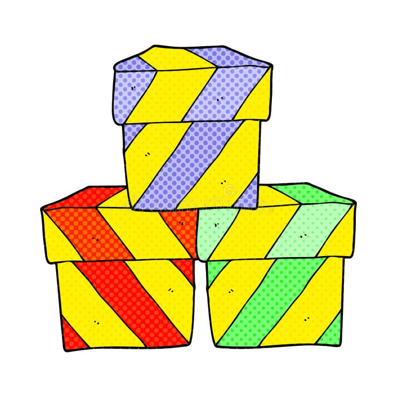 Cartoon gift boxes stock photo. Image of quirky, present - 256798734
