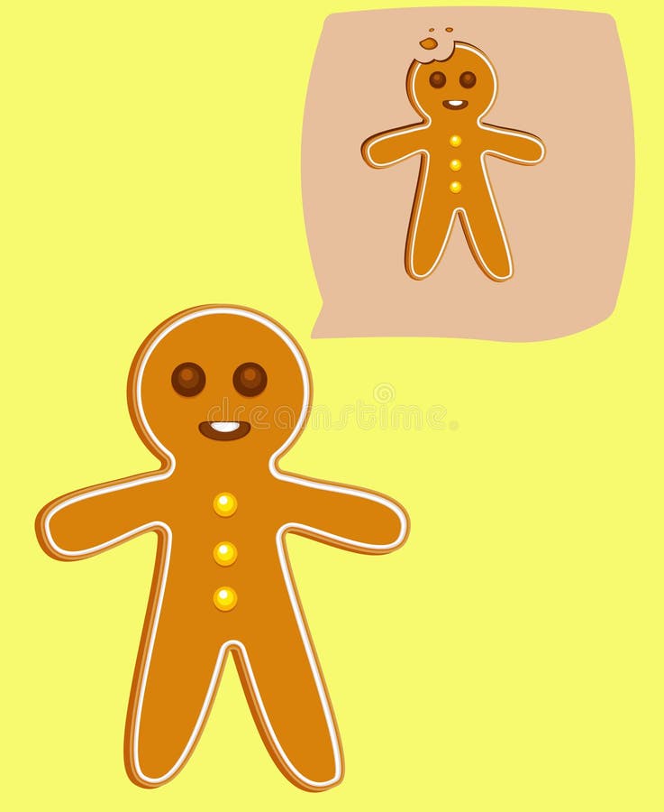 Eaten Gingerbread Men stock vector. Illustration of crumb - 16819000