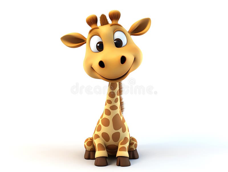 Cartoon Giraffe, AI Generated Stock Illustration - Illustration of ...