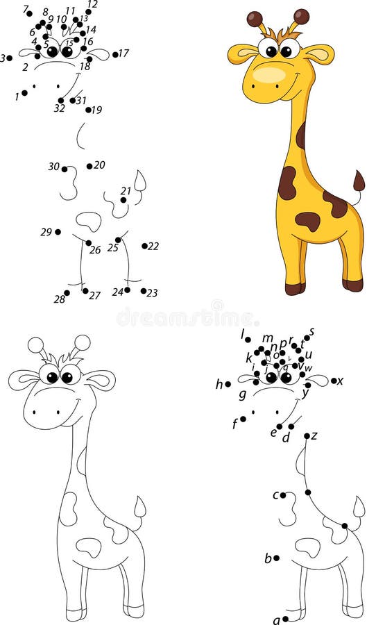 Dot To Dot Giraffe - Preschool Coloring Printables – Free & Fun