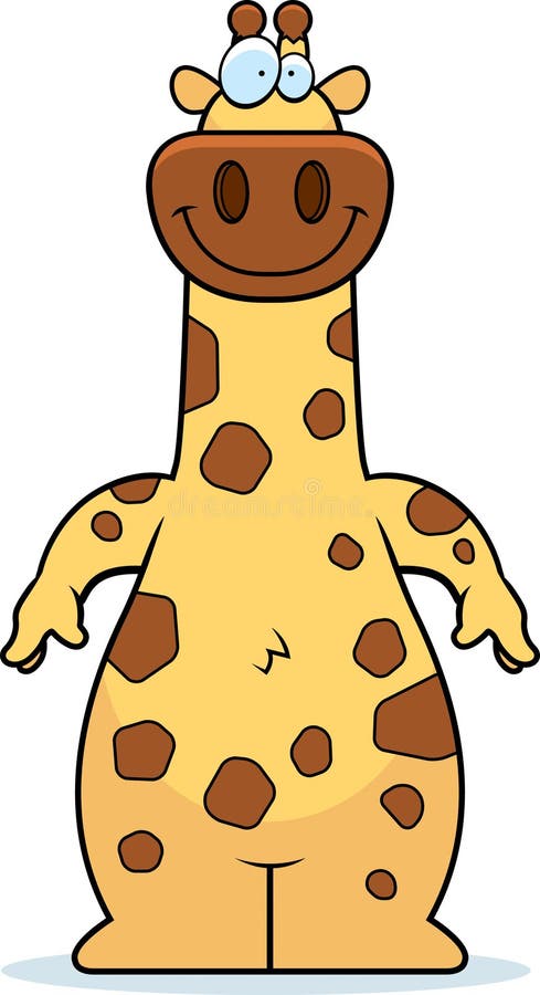 Cartoon Giraffe Smiling stock vector. Illustration of standing - 47474352