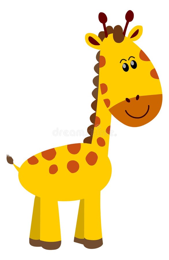 Cartoon Giraffe Stick Figure Illustration Stock Vector - Illustration ...