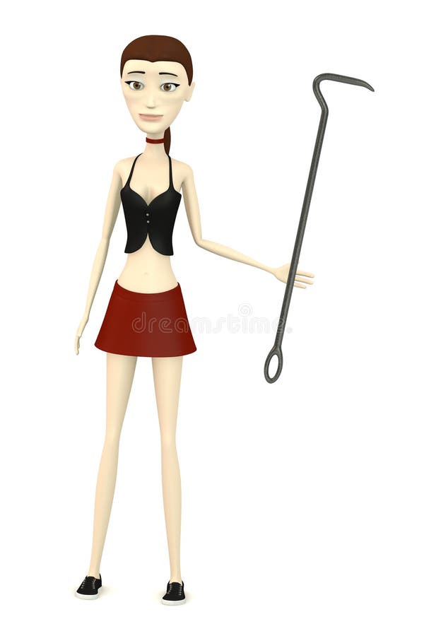 Cartoon Girl with Blacksmith Tool Stock Illustration - Illustration of ...