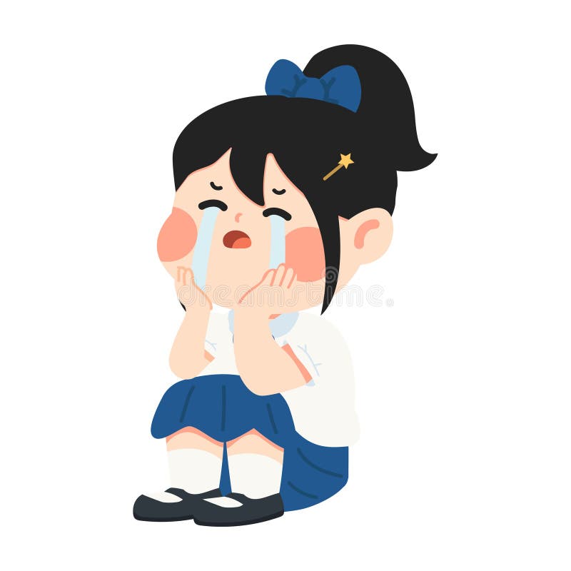 Crying Girl Cartoon