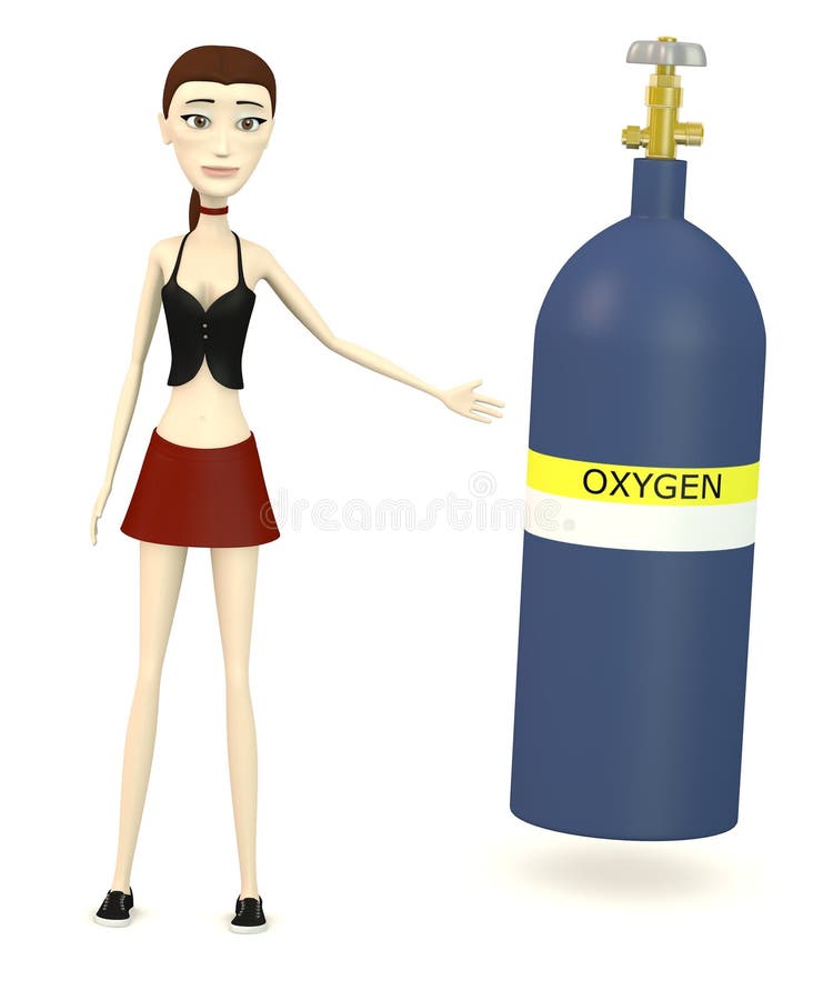 Cartoon girl with gas can stock illustration. Illustration of human ...
