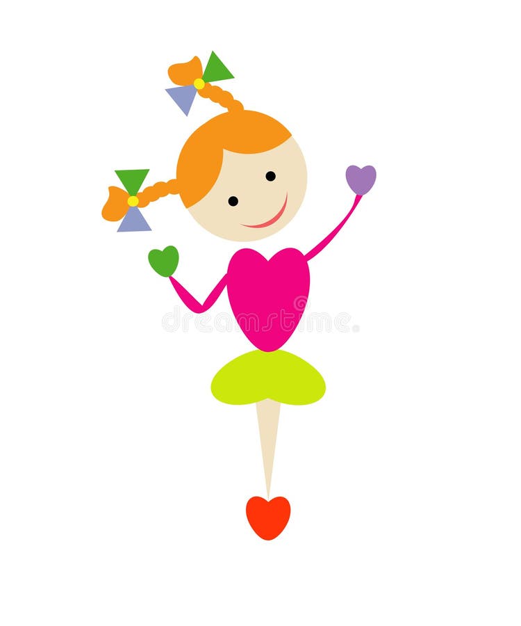 Cartoon girl stock vector. Illustration of cartoon, girl - 42293264