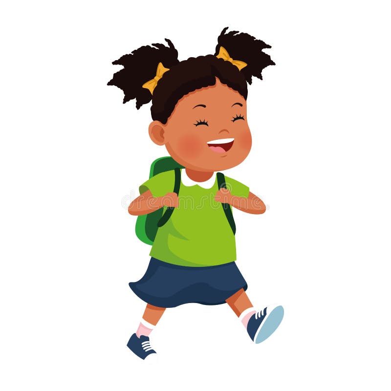 Cartoon Girl Backpack Stock Illustrations – 10,898 Cartoon Girl ...