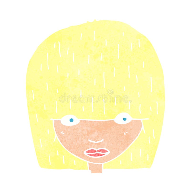 Cartoon girl staring stock illustration. Illustration of retro - 38138752