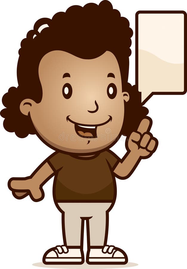 Cartoon Girl Talking stock vector. Illustration of happy - 116183028