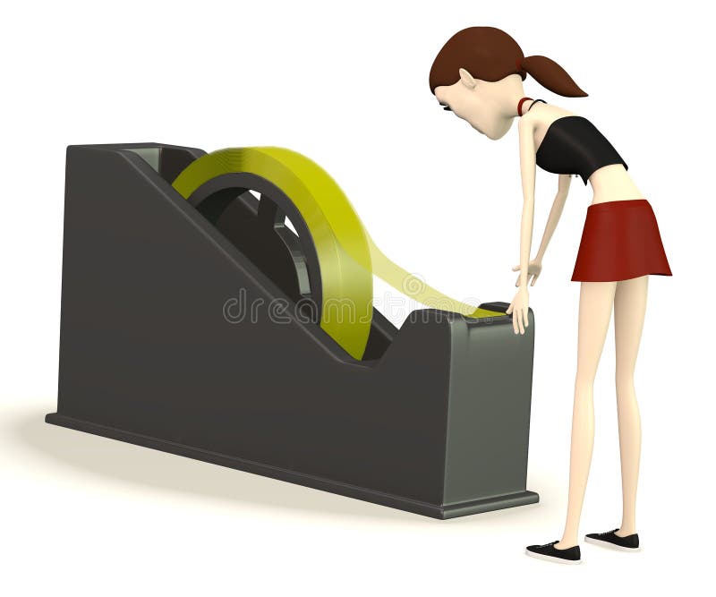 Girl Tape The Size Of Her Chest Stock Vector - Illustration of figure ...