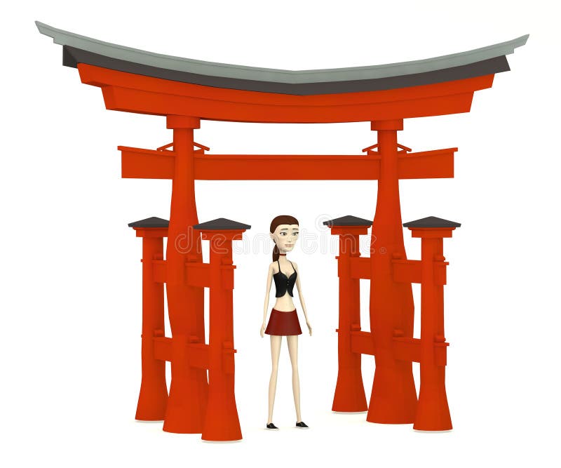 Torii gate stock illustration. Illustration of japan - 12744174
