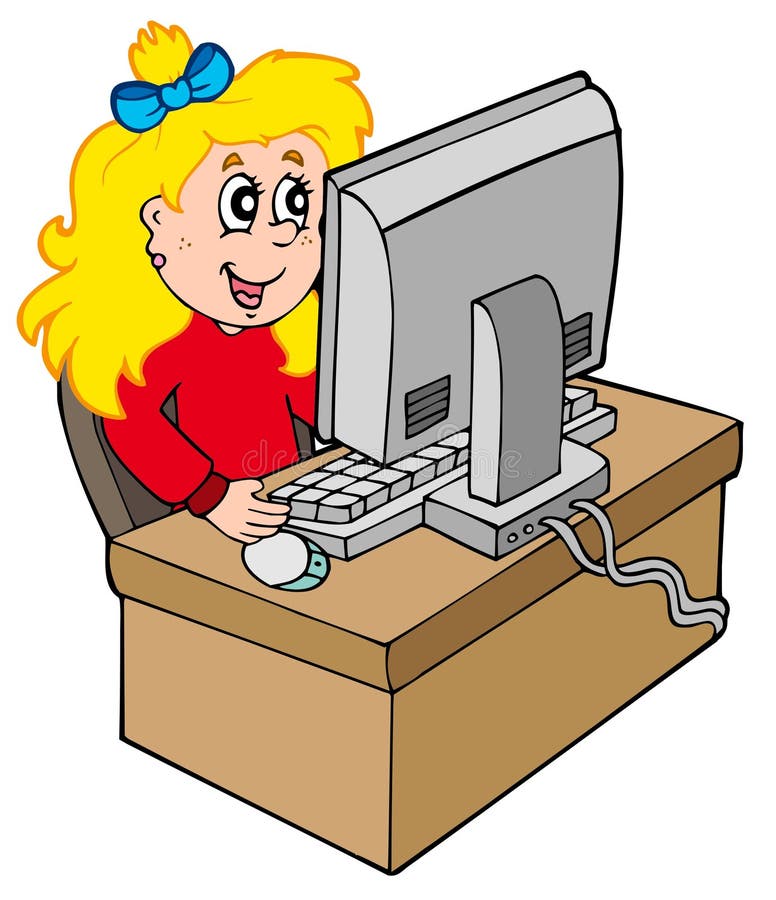 Cartoon Smiling Desktop Computer Stock Vector - Illustration of cartoon ...