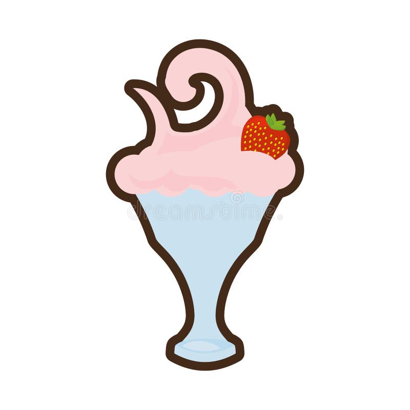 Cartoon Glass Cup Milk Shake Delicious Stock Illustration ...