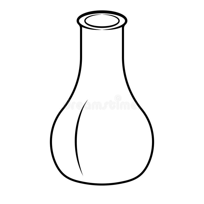 Cartoon Glass Flask Vial for Magic Potion Tincture, Love Potion Stock ...