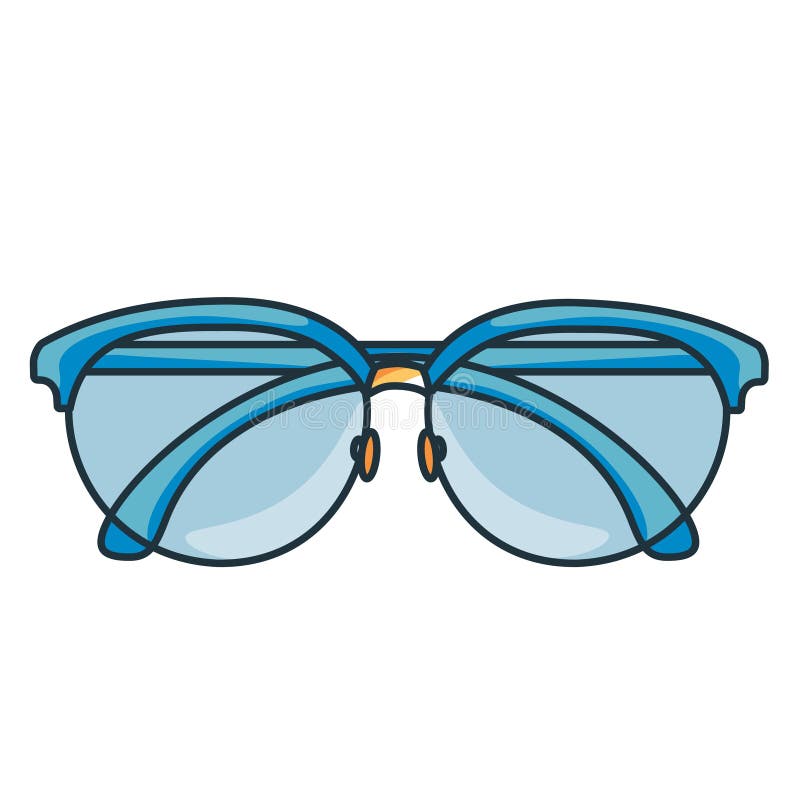 Cartoon Glasses Icon Emoji Isolated Illustration Stock Illustration ...