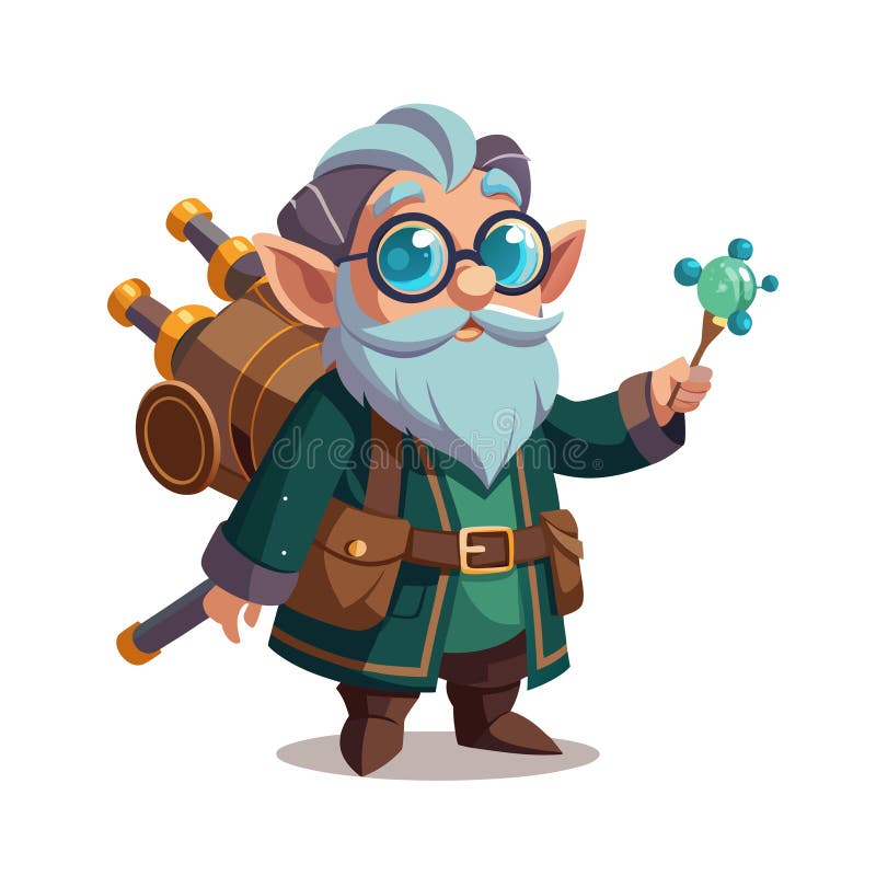 Gnome Wizard Cartoon Colored Clipart Illustration Stock Vector ...
