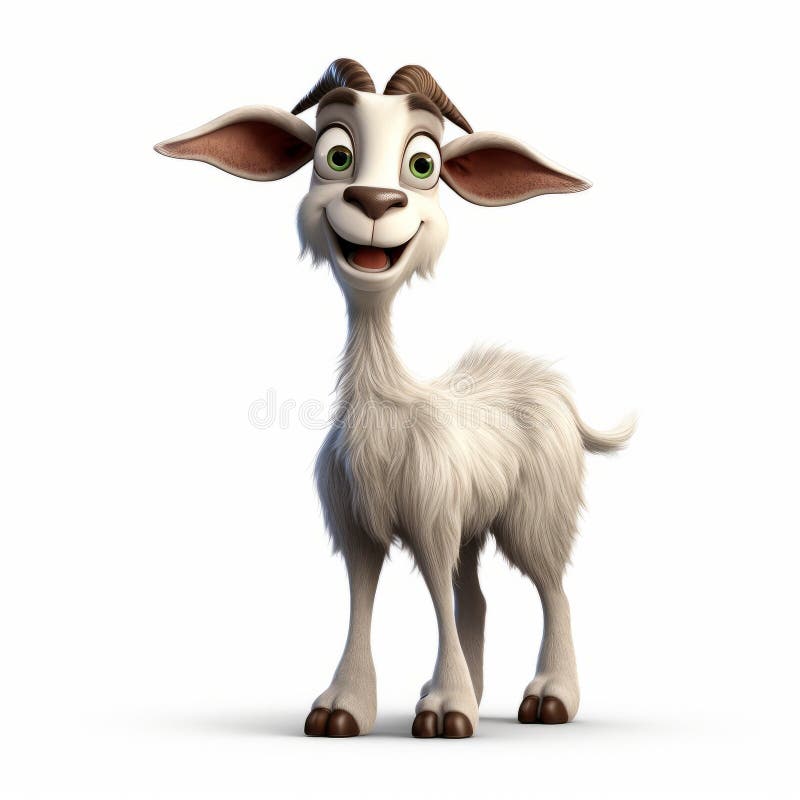 Playful Animated Goat Character in Tiago Hoisel and Flix Labisse Style ...