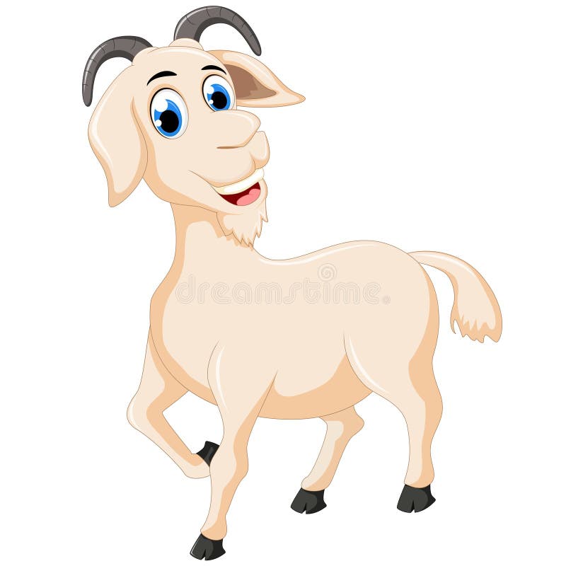 Cartoon Goat Run for You Design Stock Illustration - Illustration of ...