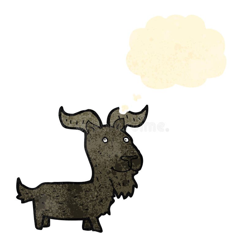 Cartoon Goat with Thought Bubble Stock Vector - Illustration of funny ...