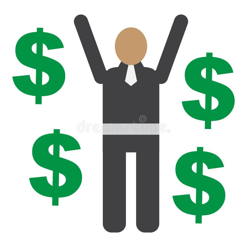 Cartoon going rich stock vector. Illustration of vector - 258005281