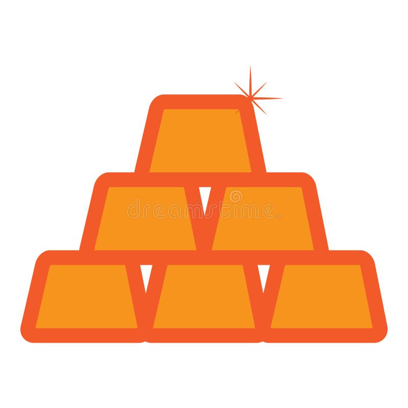 Cartoon gold stack stock vector. Illustration of logo - 258089068