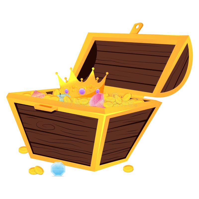 Cartoon gold treasure stock vector. Illustration of wealth - 238703790