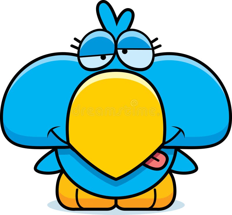 Cartoon Goofy Blue Bird stock vector. Illustration of little - 47399766