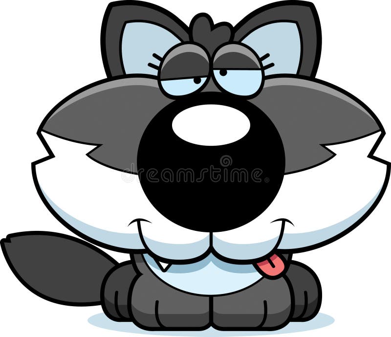Cartoon Goofy Wolf Pup stock vector. Illustration of coyote - 47476058