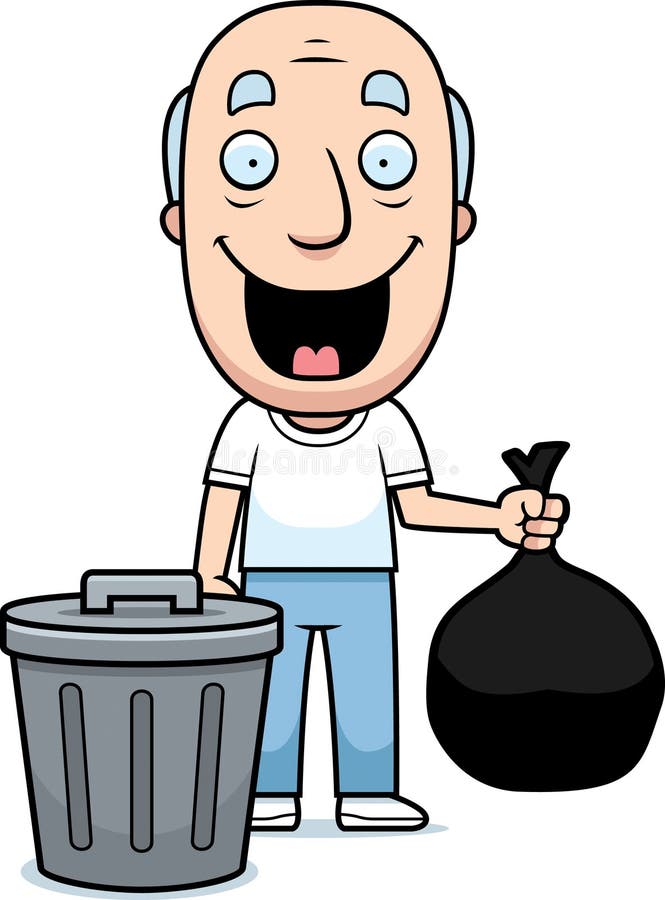 Cartoon Grandpa Trash stock vector. Illustration of graphic - 47713885