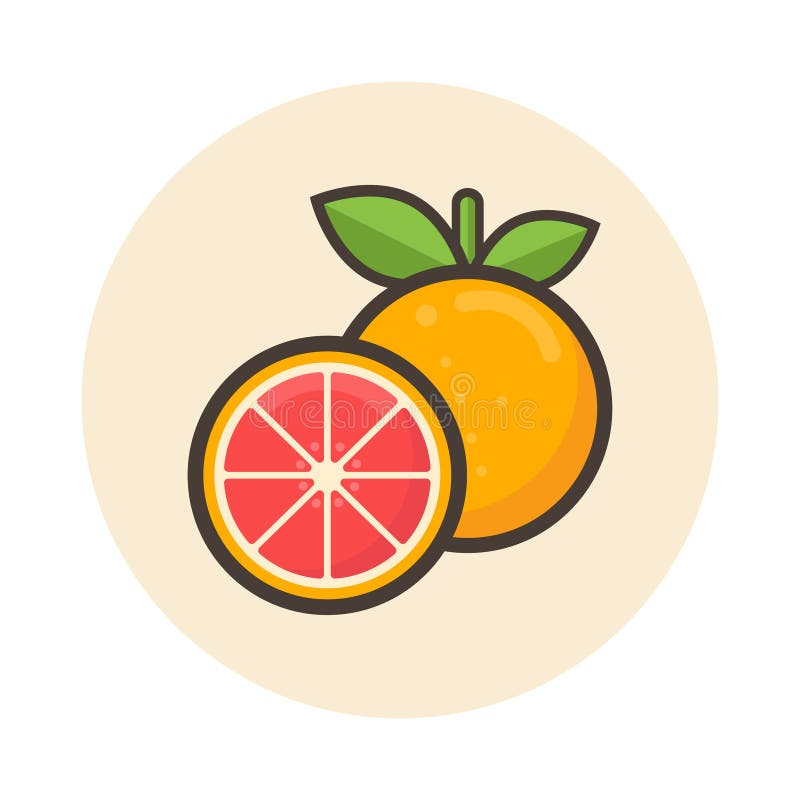 Cartoon grapefruit icon stock vector. Illustration of juicy - 92709598