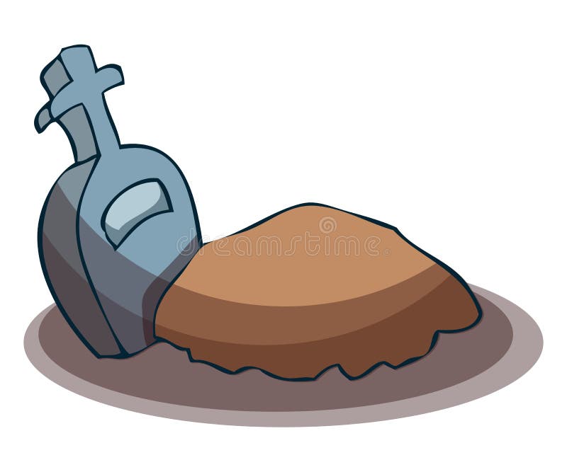 Cartoon Grave, Vector Illustration. Stock Vector - Illustration of ...