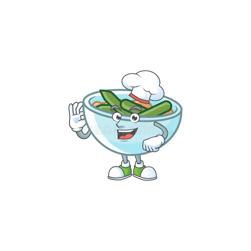 Cartoon Green Beans Casserole in Chef Character Stock Vector ...