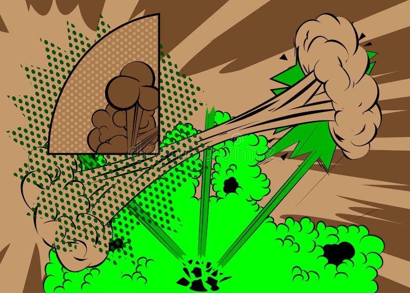 Cartoon Brown and Yellow Background, Comic Book Backdrop. Stock Vector ...