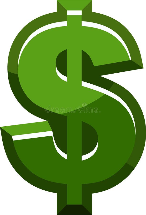 Cartoon Green Dollar Icon, Game Isolated Icon Stock Vector ...