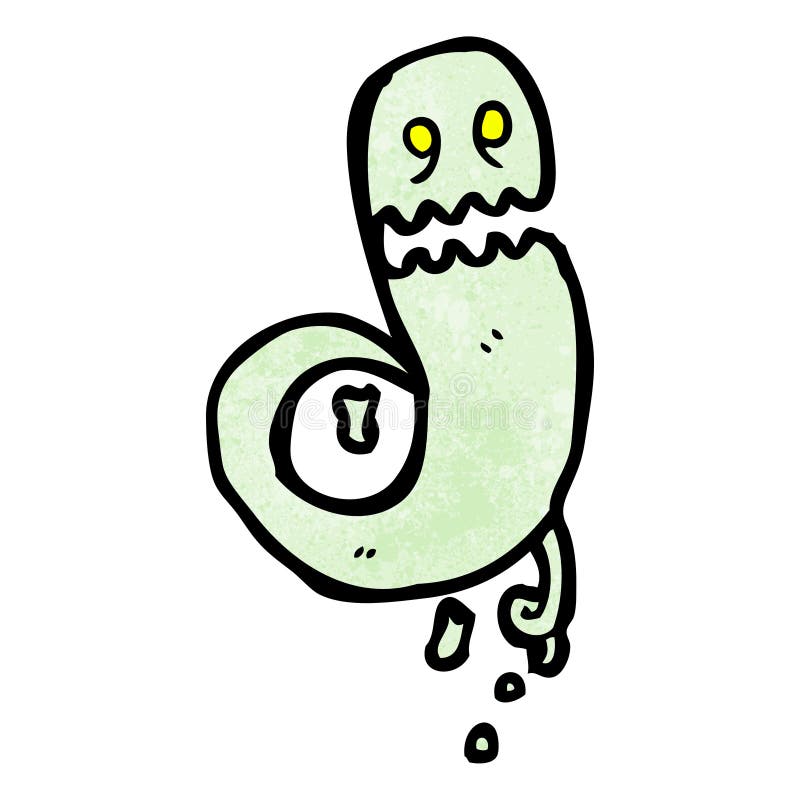 Cartoon green ghost stock vector. Illustration of retro - 38059320