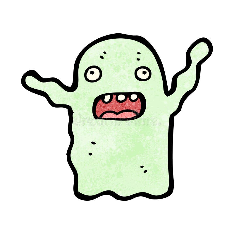 Cartoon green ghost stock vector. Illustration of ghost - 38065820
