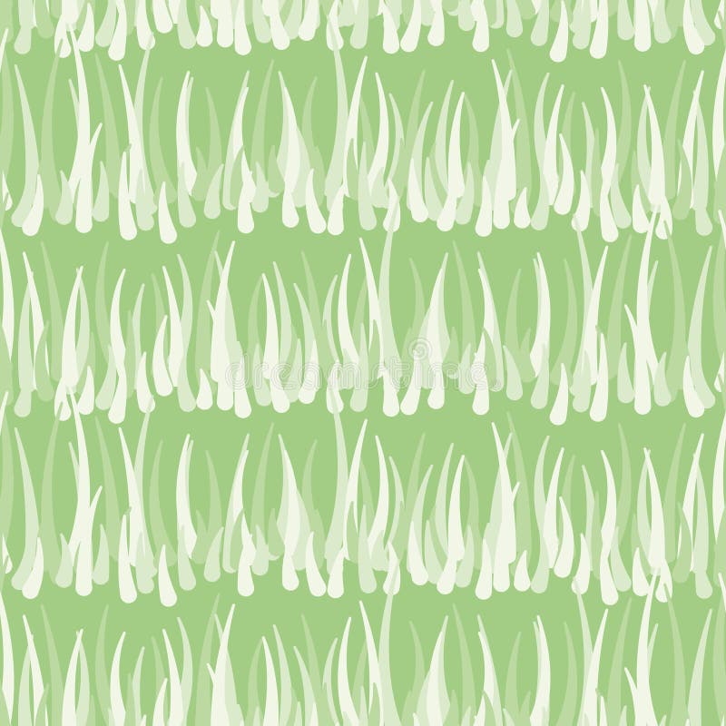 Cartoon Green Grass Vector Repeat Pattern Stock Vector - Illustration ...