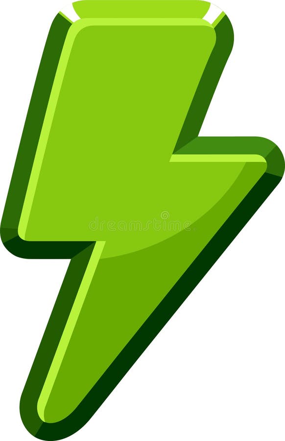 Cartoon Green Icon Energy, Game Isolated Icon Stock Vector ...