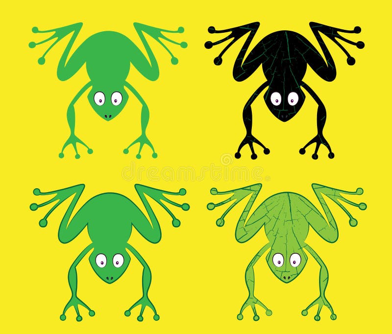 Cartoon Green Sitting Frog Friend Stock Illustration - Illustration of ...